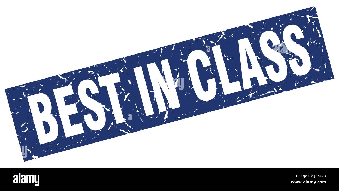 square grunge blue best in class stamp Stock Vector Image & Art - Alamy