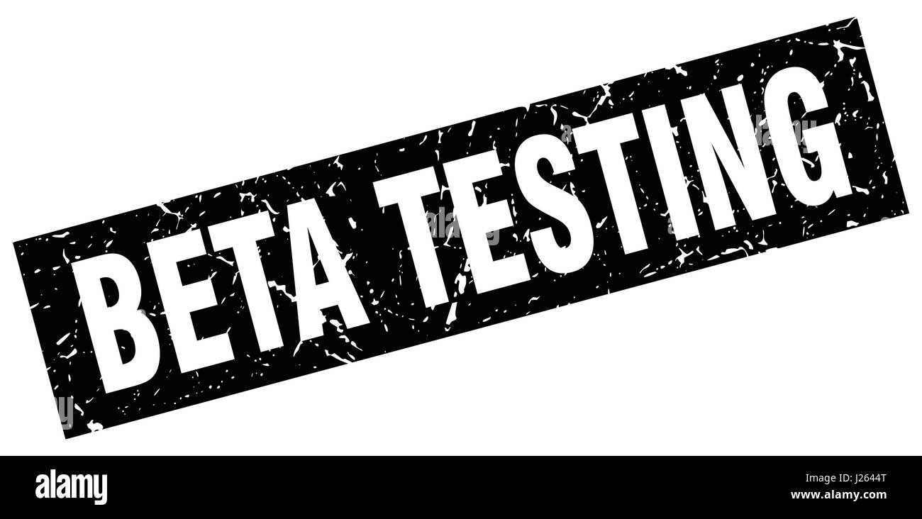 square grunge black beta testing stamp Stock Vector Image & Art - Alamy