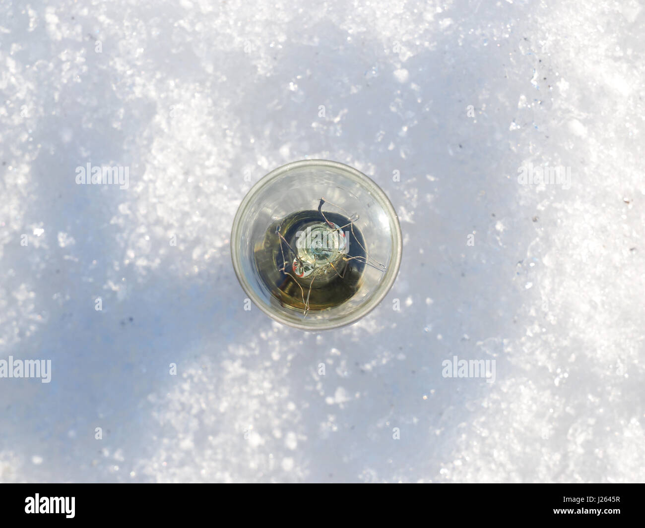 light bulb in the snow Stock Photo - Alamy