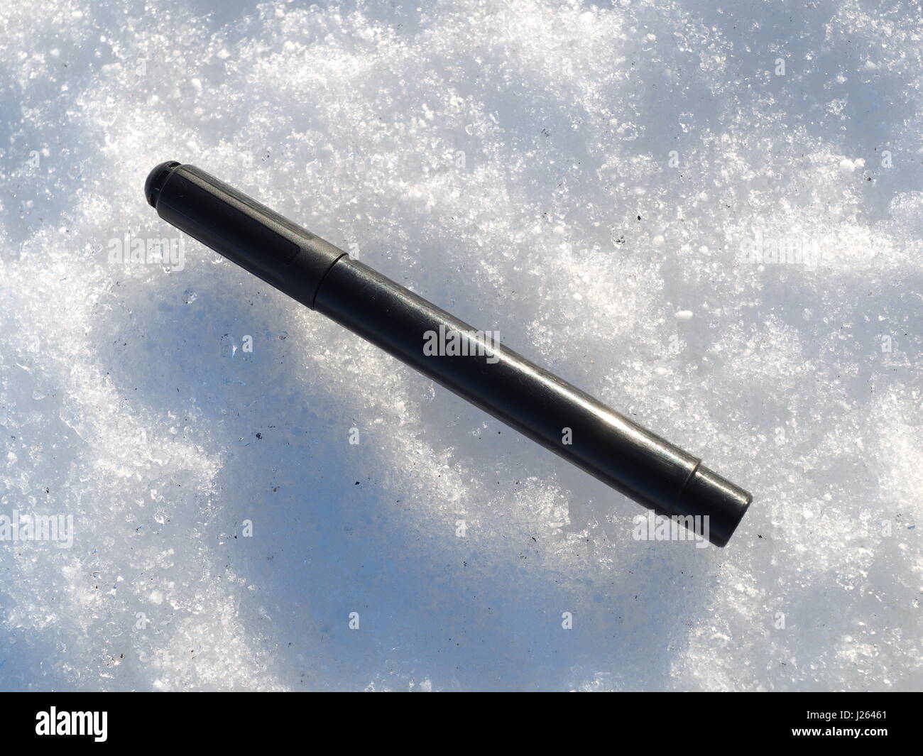 marker in the snow Stock Photo - Alamy