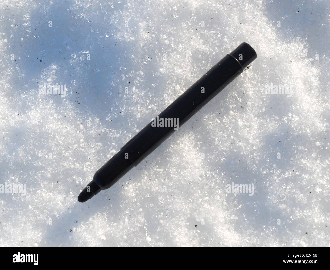 marker in the snow Stock Photo - Alamy