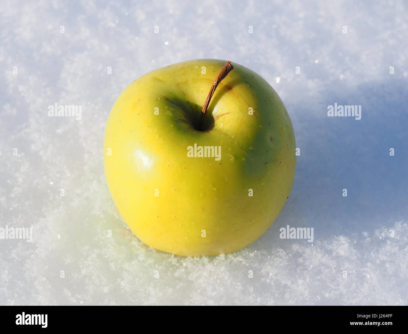 apple on snow Stock Photo - Alamy