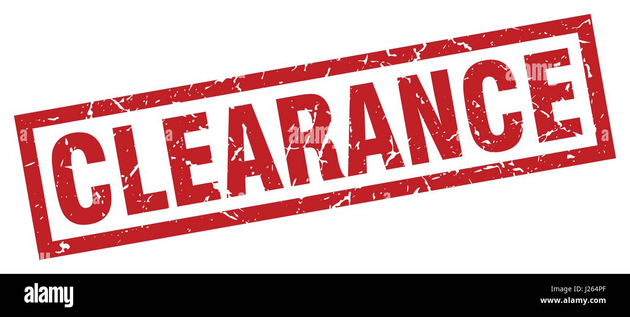 Clearance stamp label square Stock Vector Images - Alamy