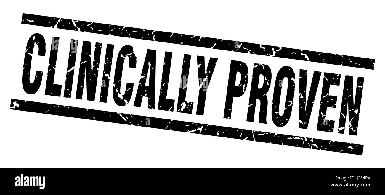 square grunge black clinically proven stamp Stock Vector Image & Art ...