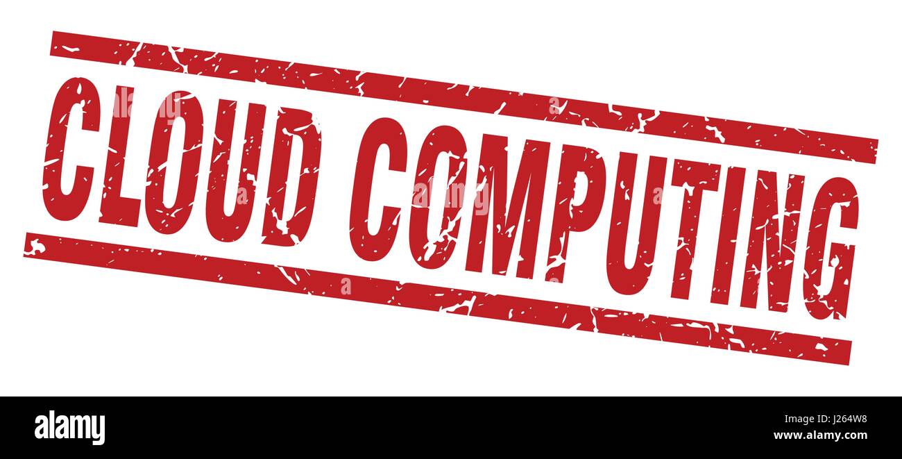 square grunge red cloud computing stamp Stock Vector Image & Art - Alamy
