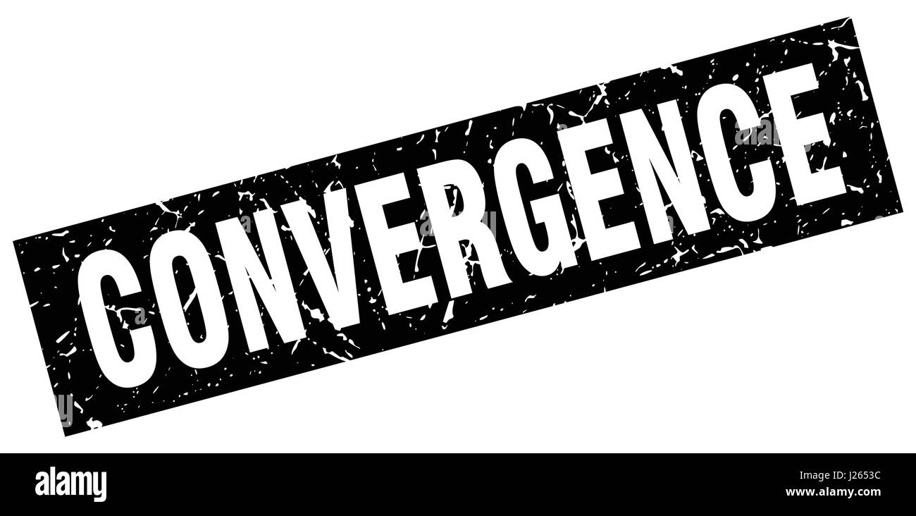 square grunge black convergence stamp Stock Vector Image & Art - Alamy