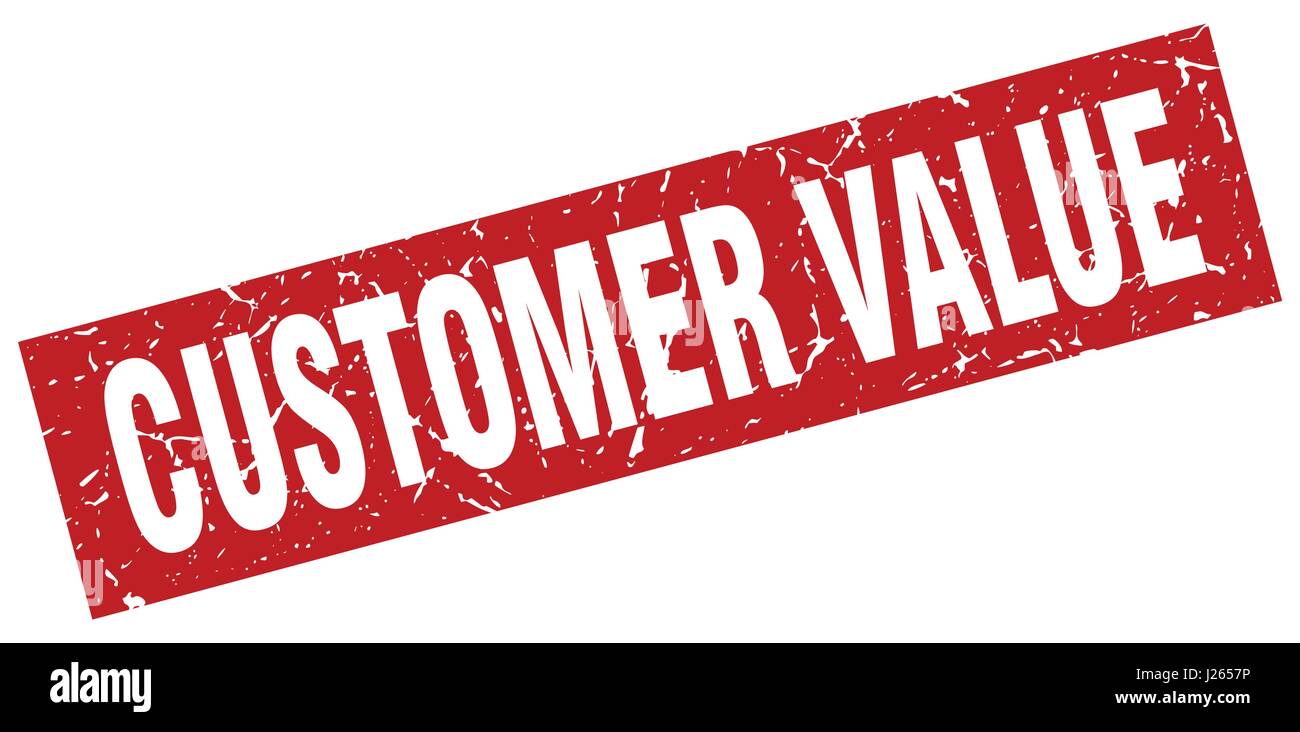 square grunge red customer value stamp Stock Vector Image & Art - Alamy