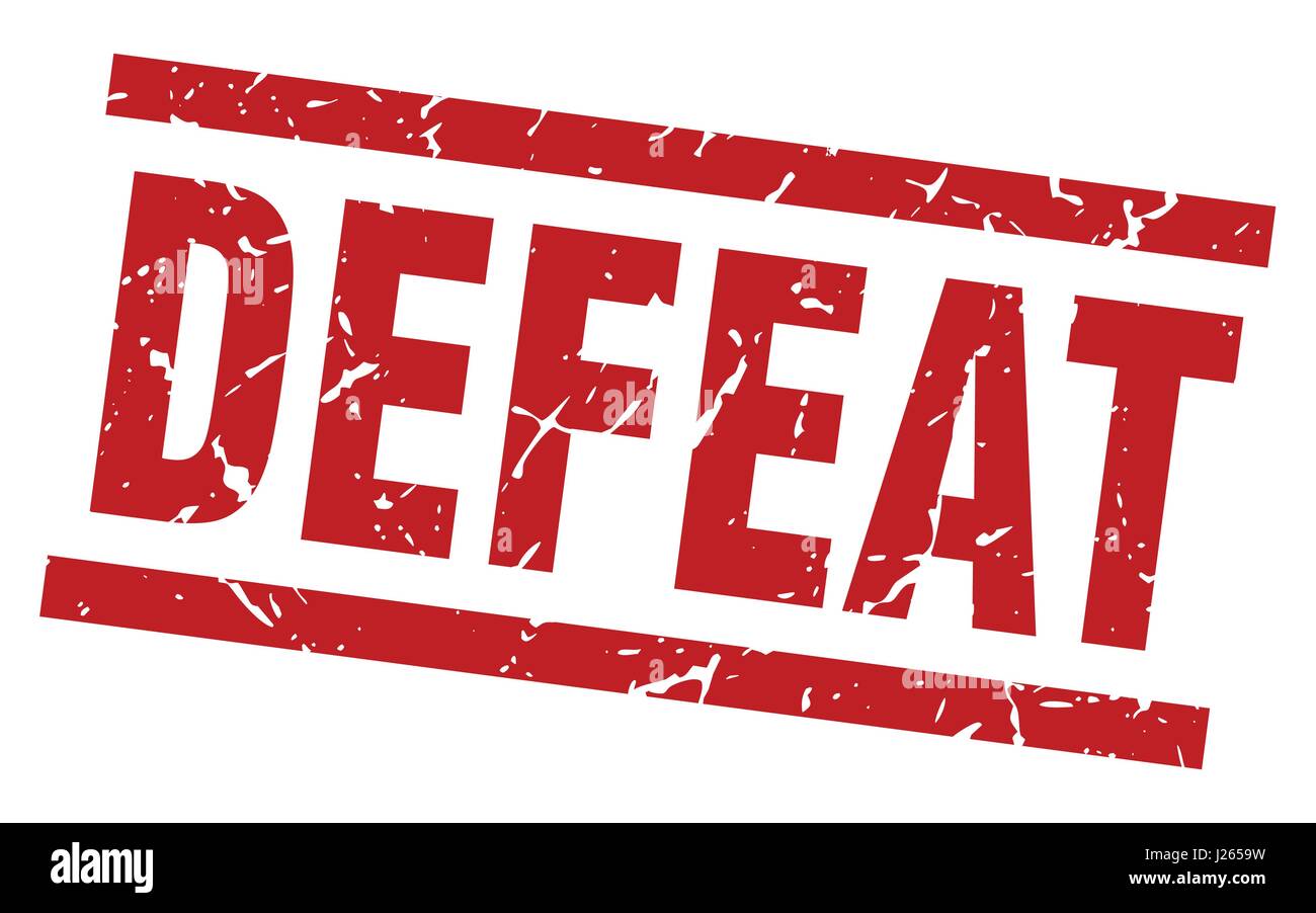 square grunge red defeat stamp Stock Vector Image & Art - Alamy
