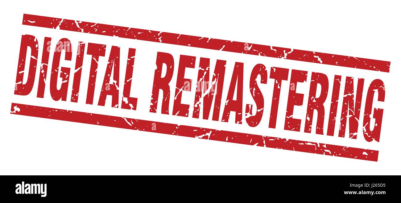 square grunge red digital remastering stamp Stock Vector Image & Art ...