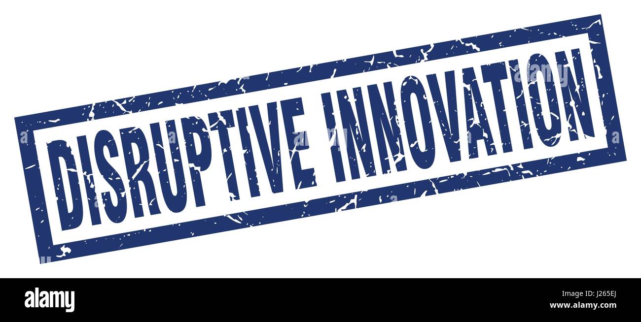 square grunge blue disruptive innovation stamp Stock Vector Image & Art ...