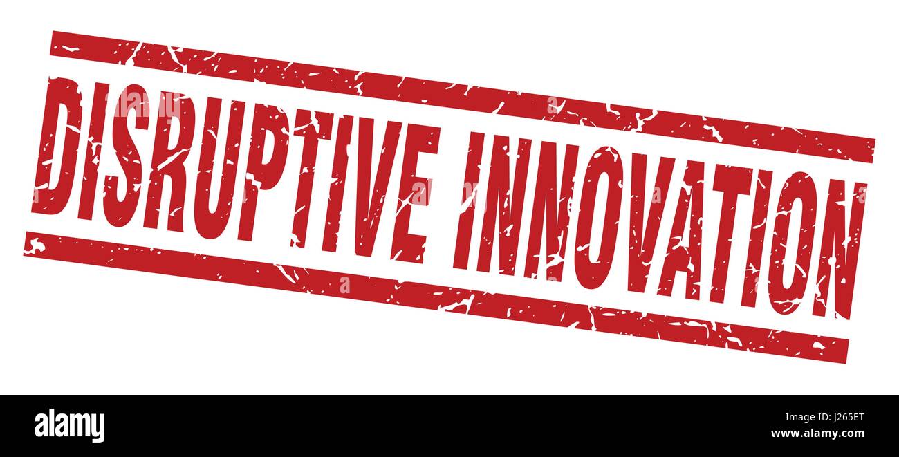 square grunge red disruptive innovation stamp Stock Vector Image & Art ...