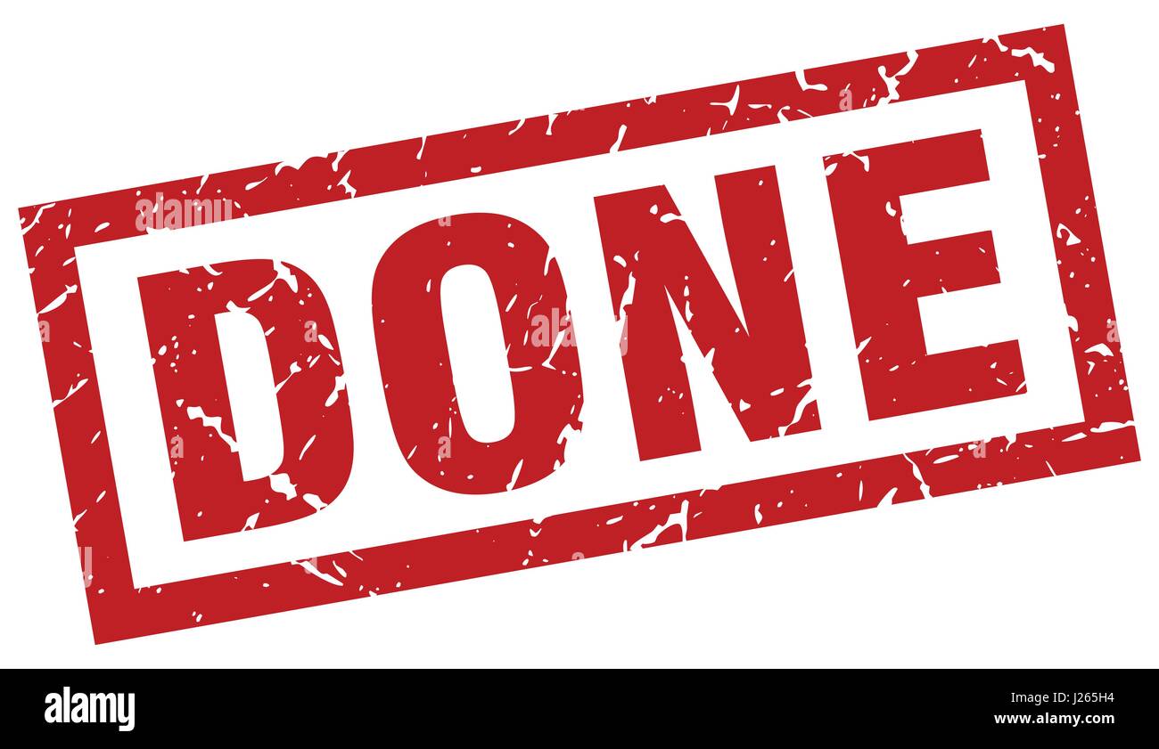 square grunge red done stamp Stock Vector Image & Art - Alamy