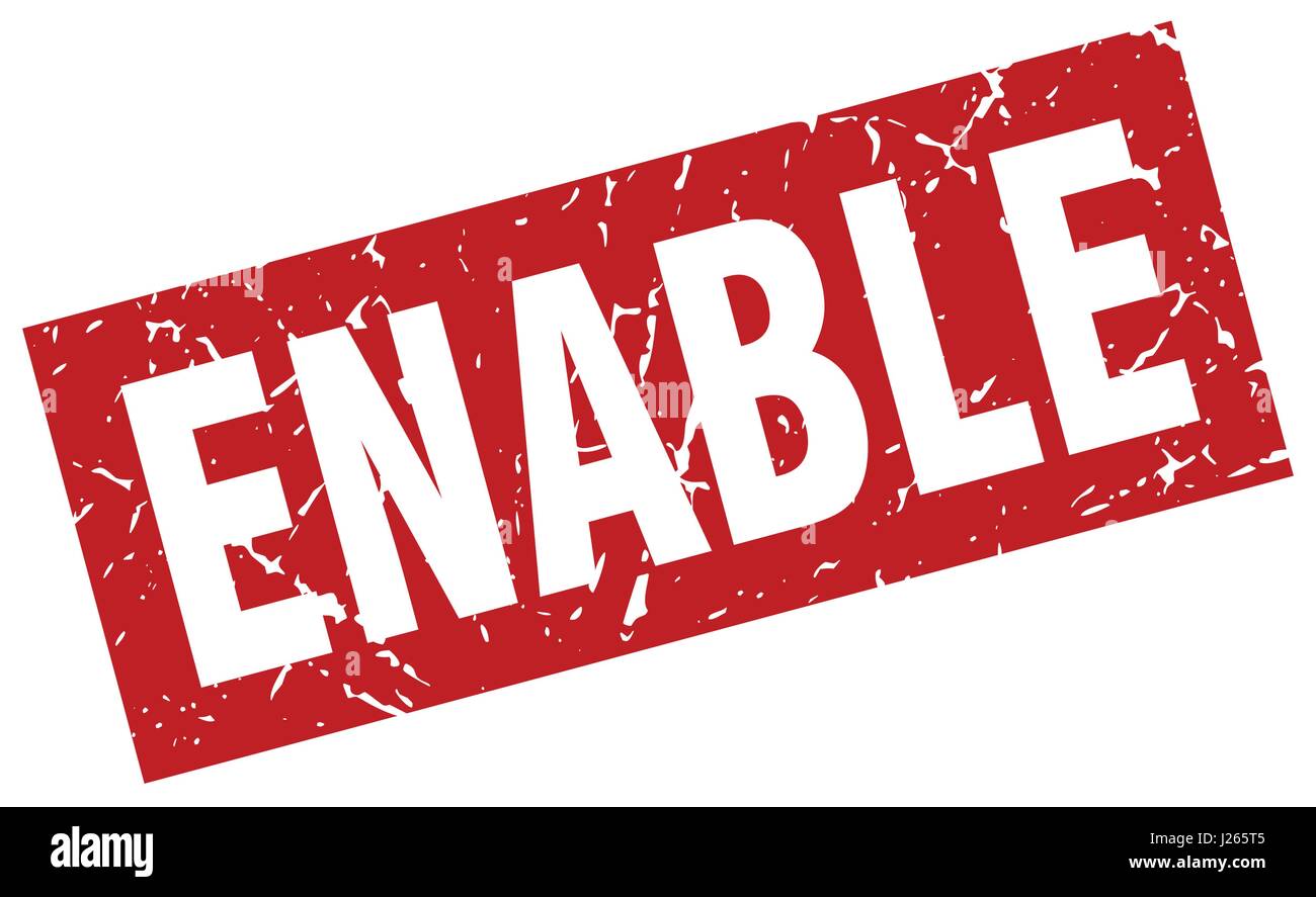 square grunge red enable stamp Stock Vector Image & Art - Alamy