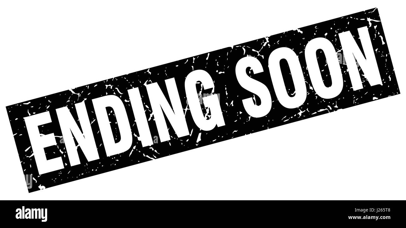 square grunge black ending soon stamp Stock Vector Image & Art - Alamy