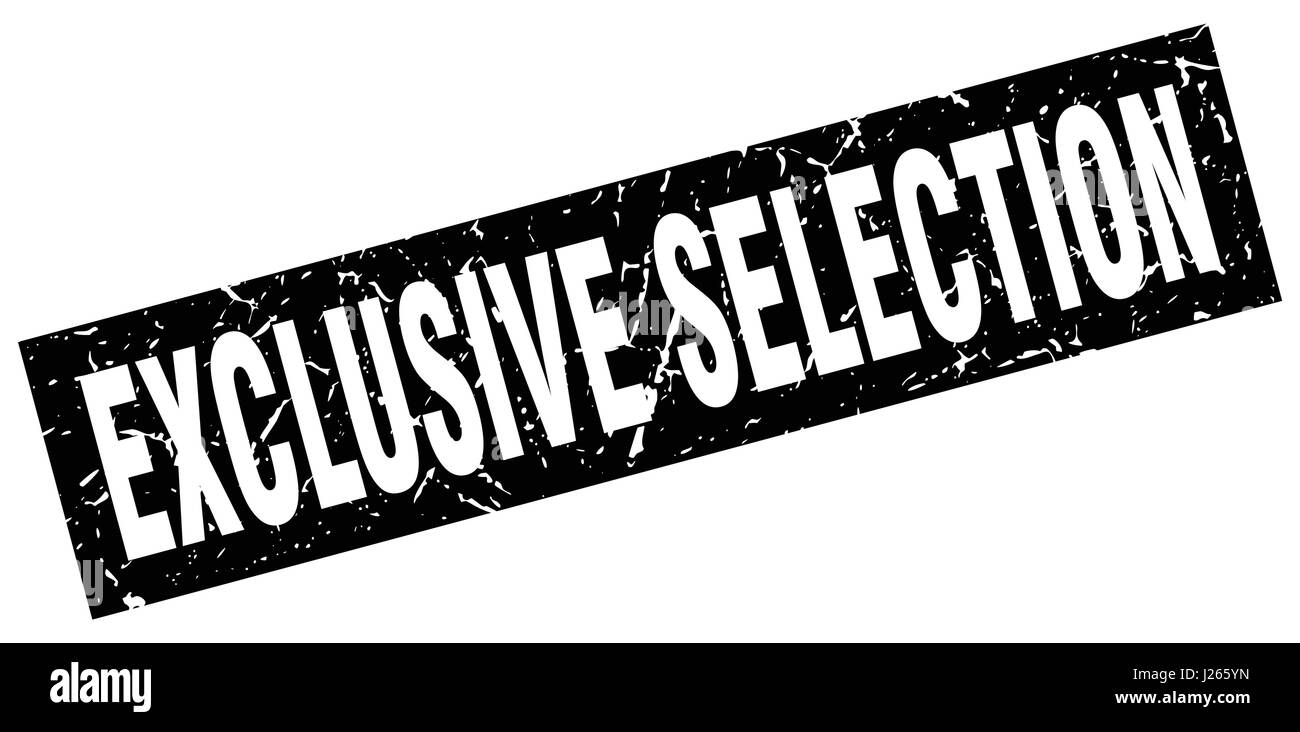 square grunge black exclusive selection stamp Stock Vector Image & Art ...