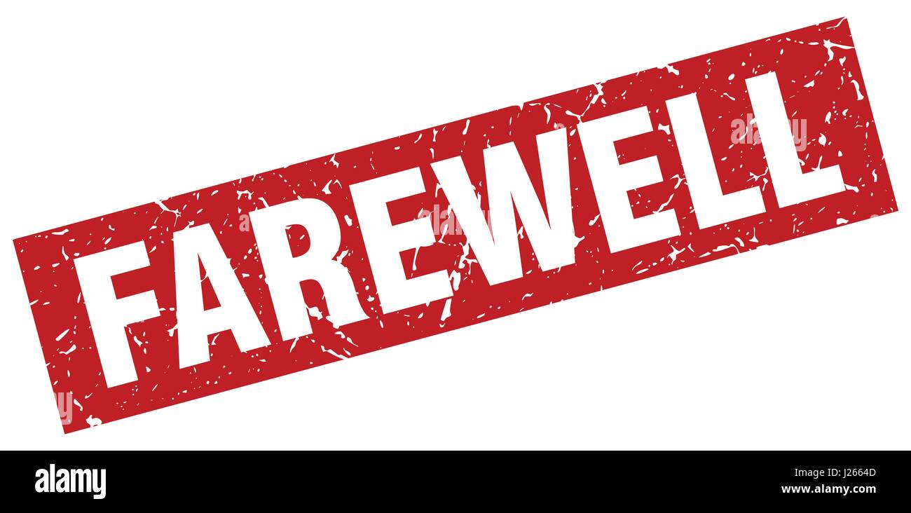 square grunge red farewell stamp Stock Vector Image & Art - Alamy