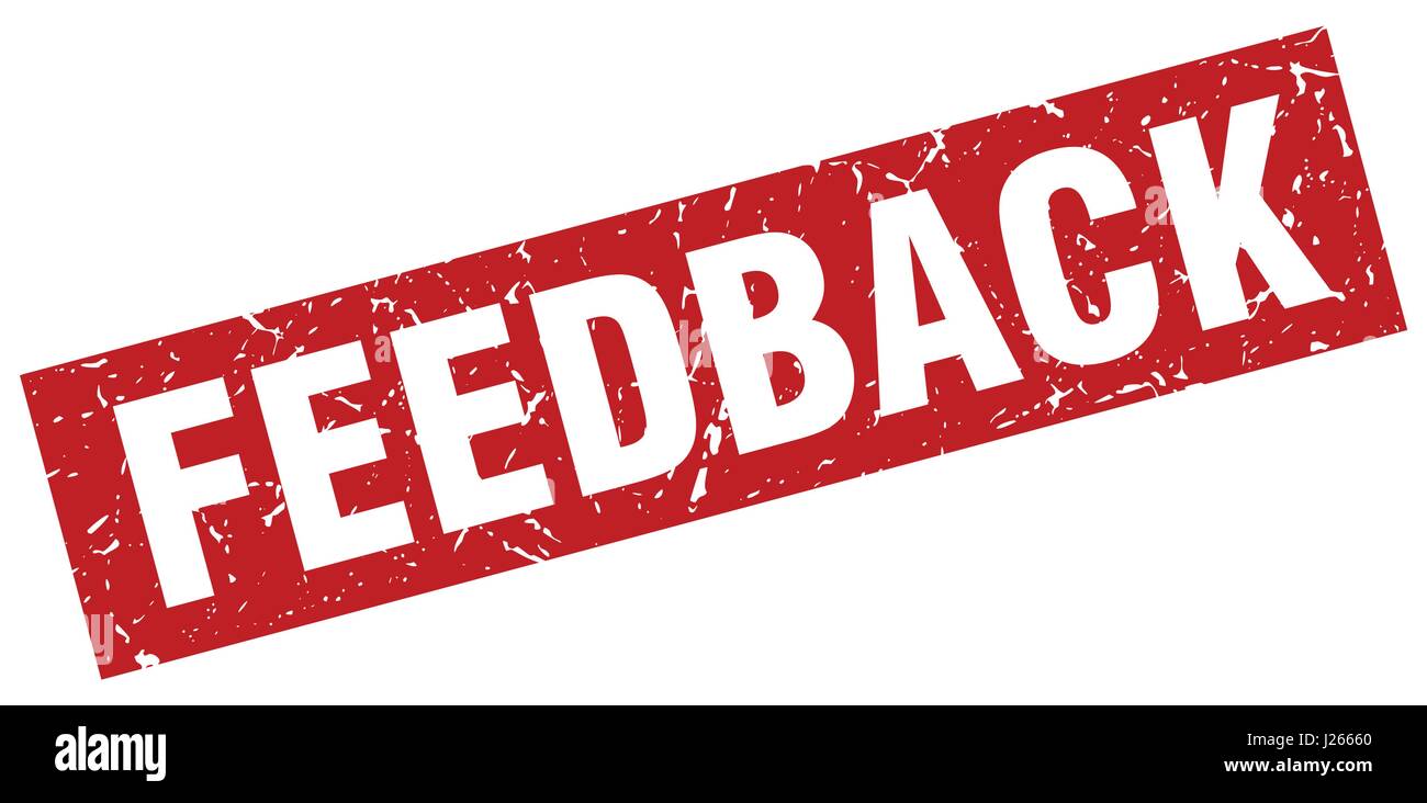 square grunge red feedback stamp Stock Vector Image & Art - Alamy