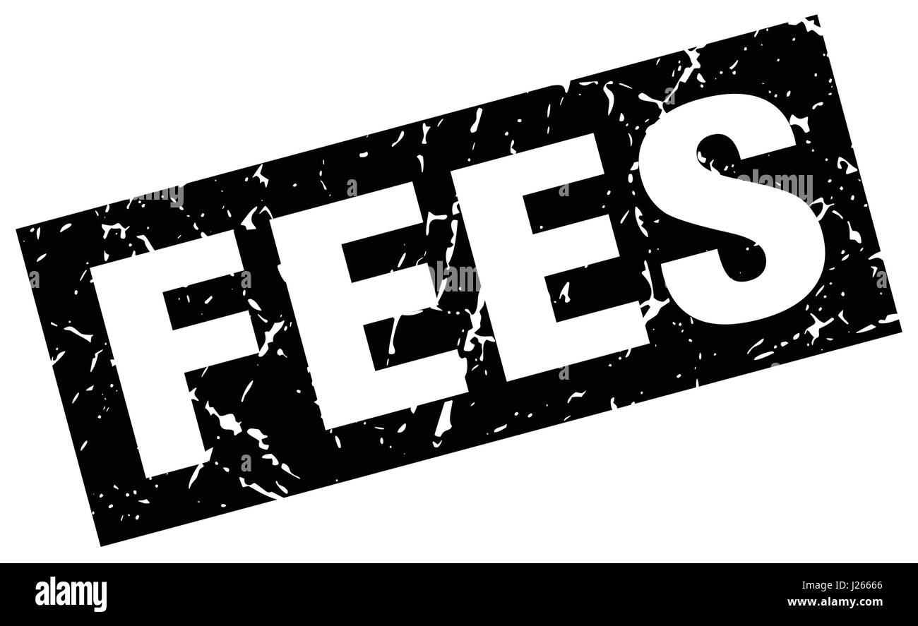 square grunge black fees stamp Stock Vector Image & Art - Alamy