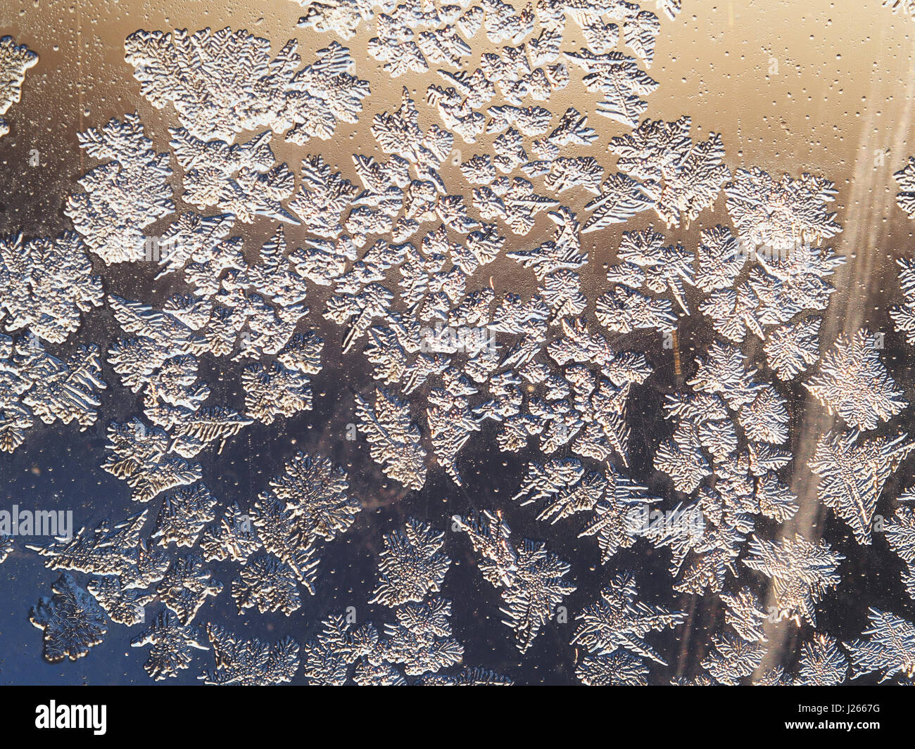 ice pattern on glass Stock Photo - Alamy