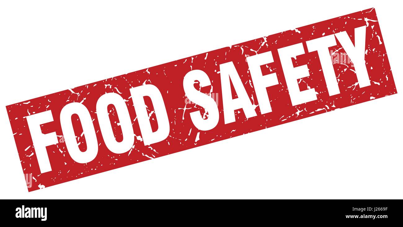square grunge red food safety stamp Stock Vector Image & Art - Alamy
