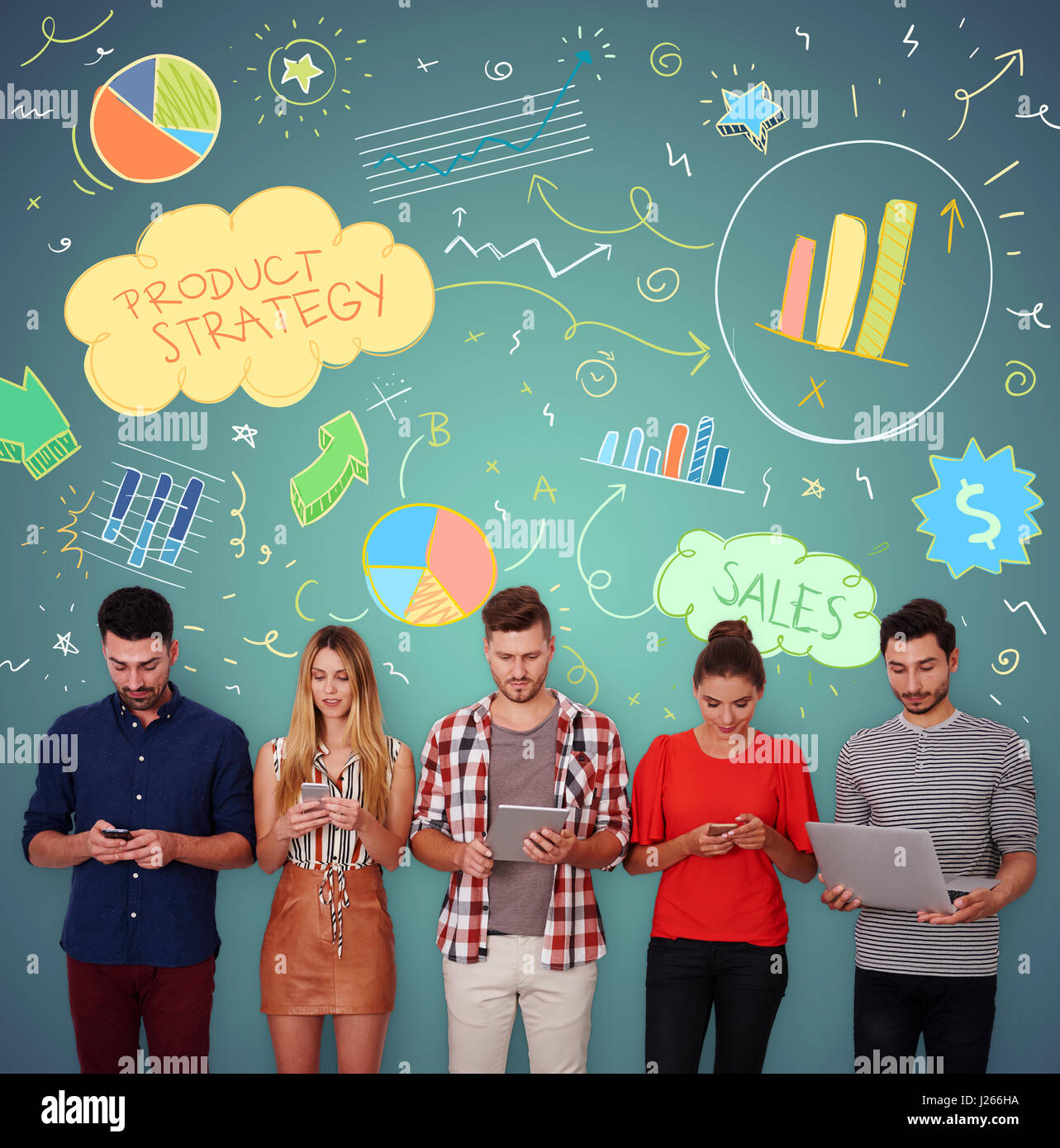 Everyone working on product strategy Stock Photo - Alamy