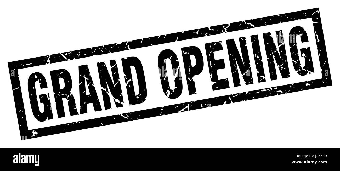 square grunge black grand opening stamp Stock Vector Image & Art - Alamy