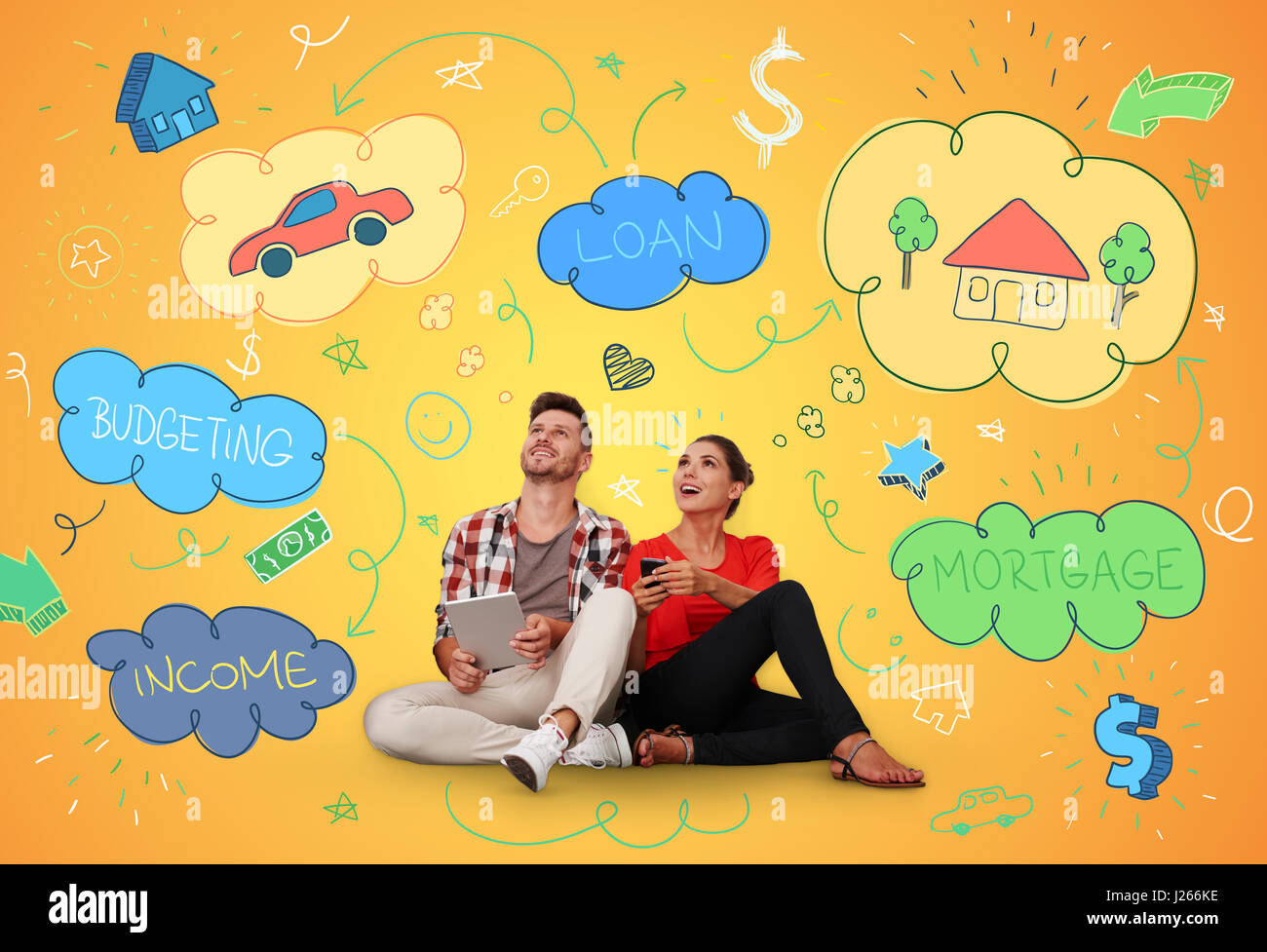 Dreamy marriage with the vision on future Stock Photo - Alamy