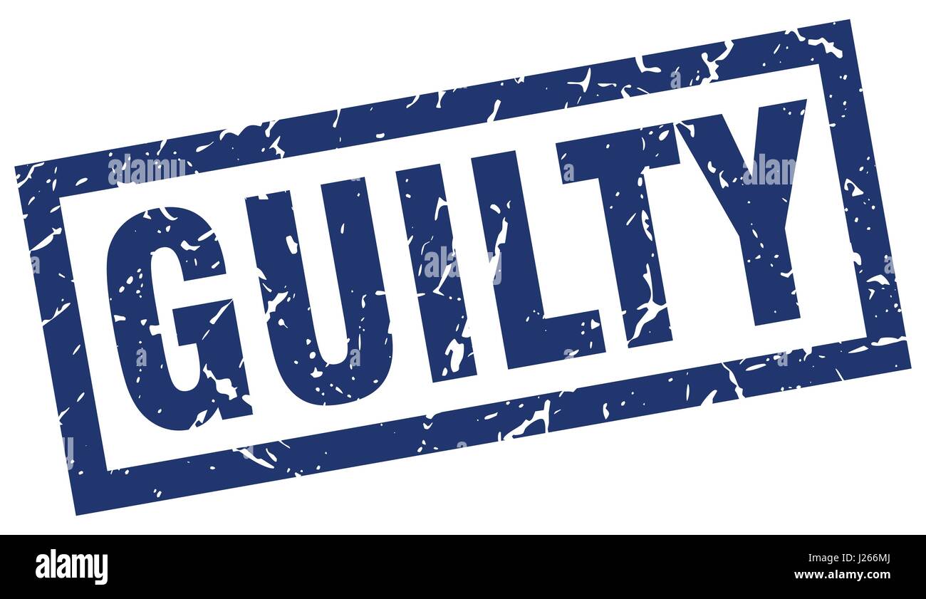square grunge blue guilty stamp Stock Vector Image & Art - Alamy