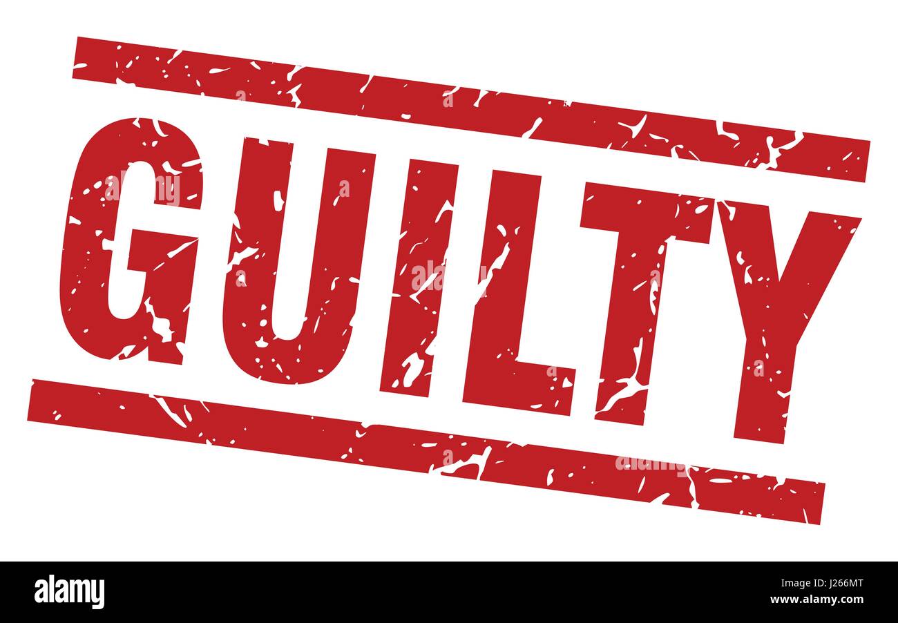 square grunge red guilty stamp Stock Vector Image & Art - Alamy