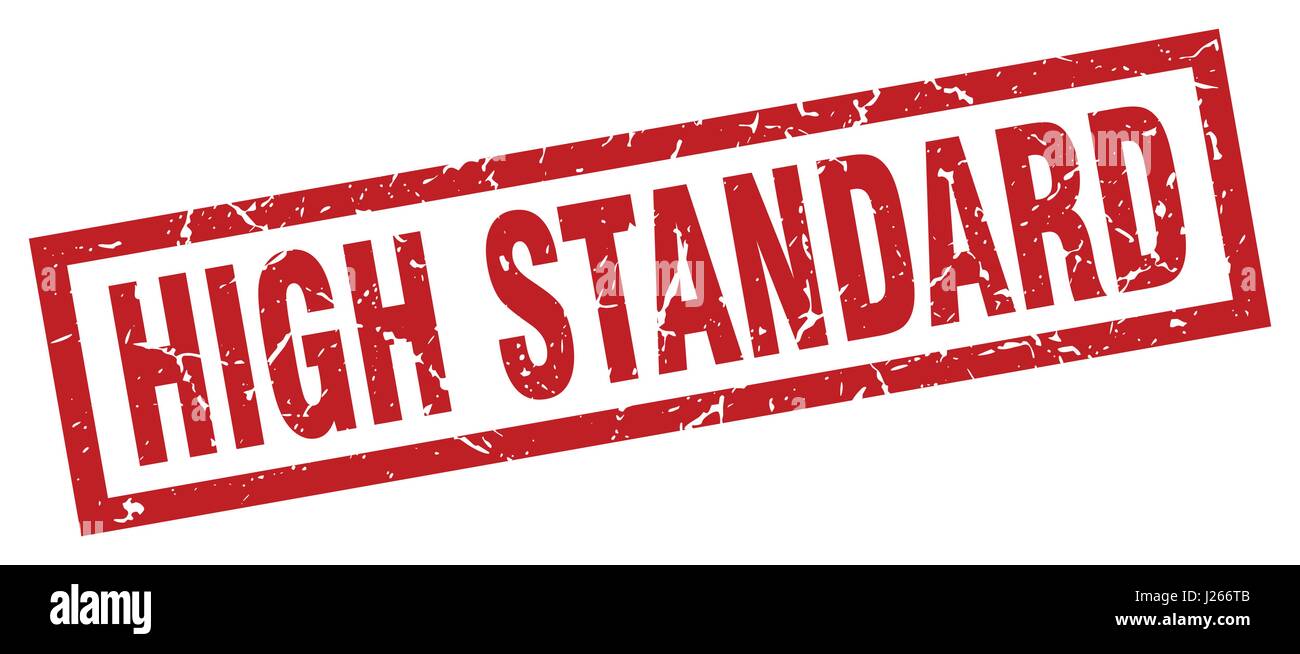 square grunge red high standard stamp Stock Vector Image & Art - Alamy