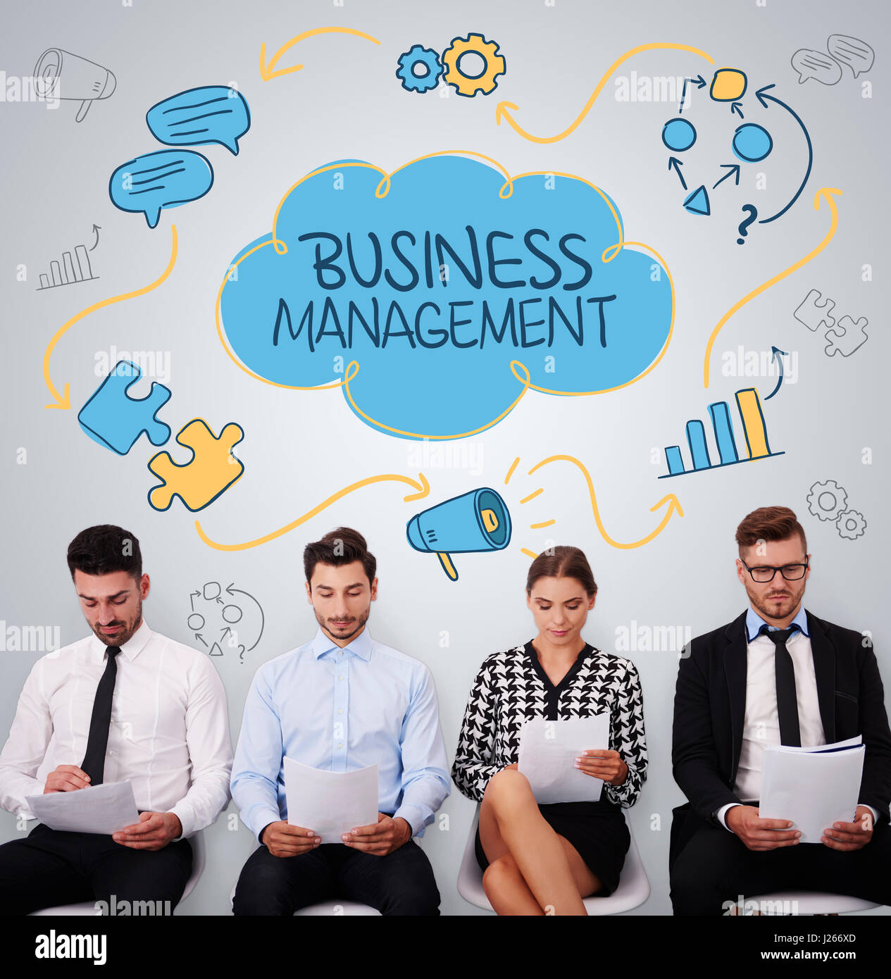 Creativity in action with business people Stock Photo - Alamy