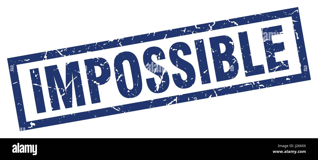 square grunge blue impossible stamp Stock Vector Image & Art - Alamy