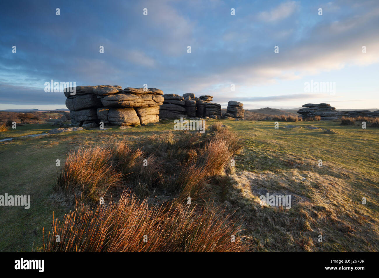 Combestone Tor. Dartmoor National Park. Devon. UK Stock Photo - Alamy