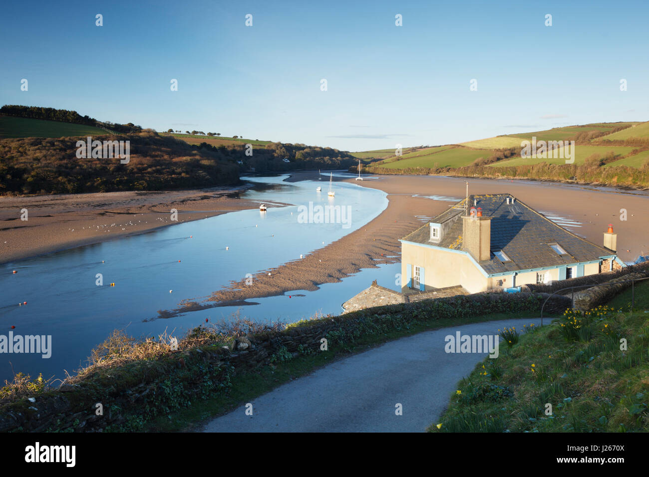 River Avon Estuary at Bantham. South Hams. Devon. UK Stock Photo - Alamy