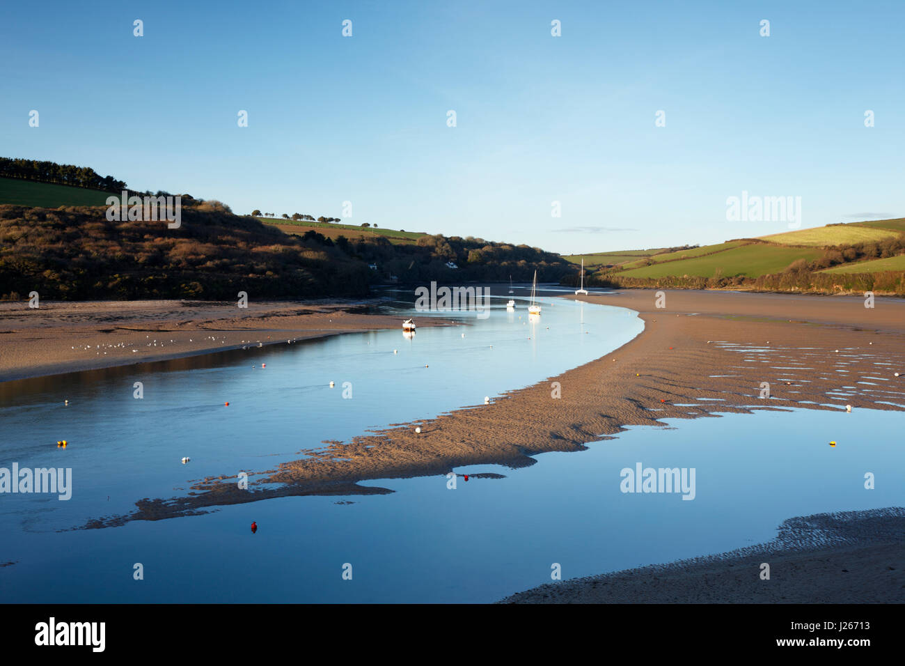 River Avon Estuary at Bantham. South Hams. Devon. UK Stock Photo - Alamy