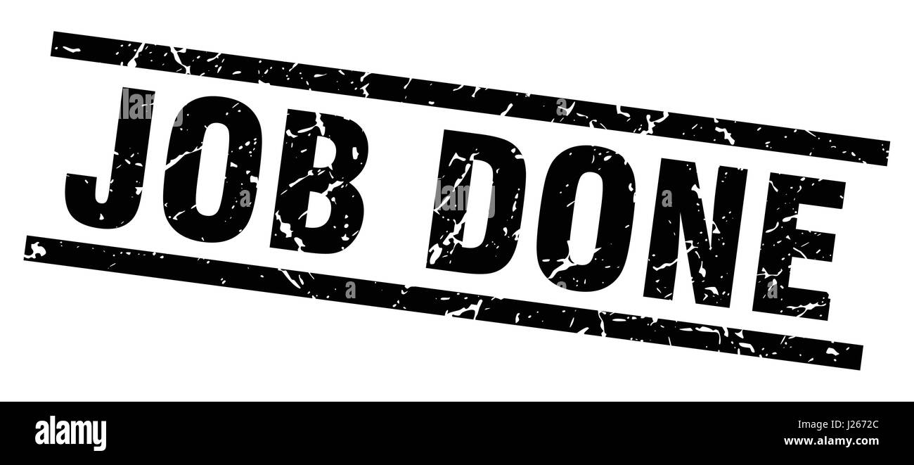 square grunge black job done stamp Stock Vector Image & Art - Alamy