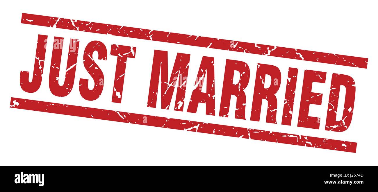 square grunge red just married stamp Stock Vector Image & Art - Alamy