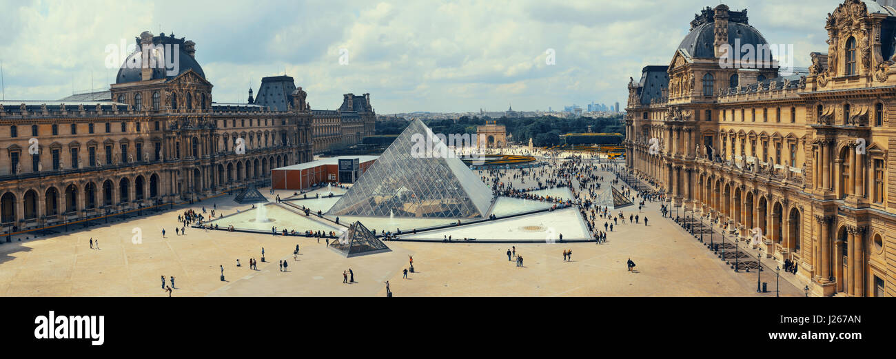 Louvre panorama hi-res stock photography and images - Alamy