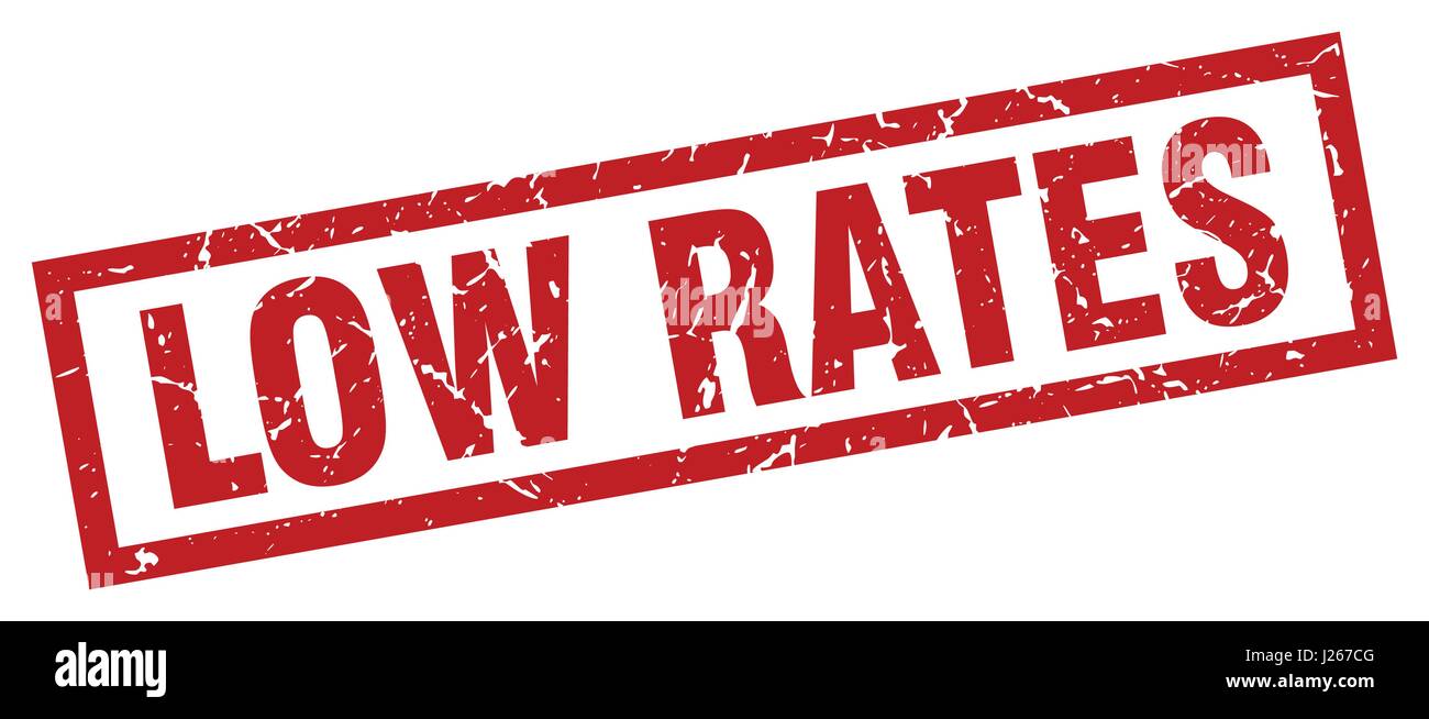 square grunge red low rates stamp Stock Vector Image & Art - Alamy