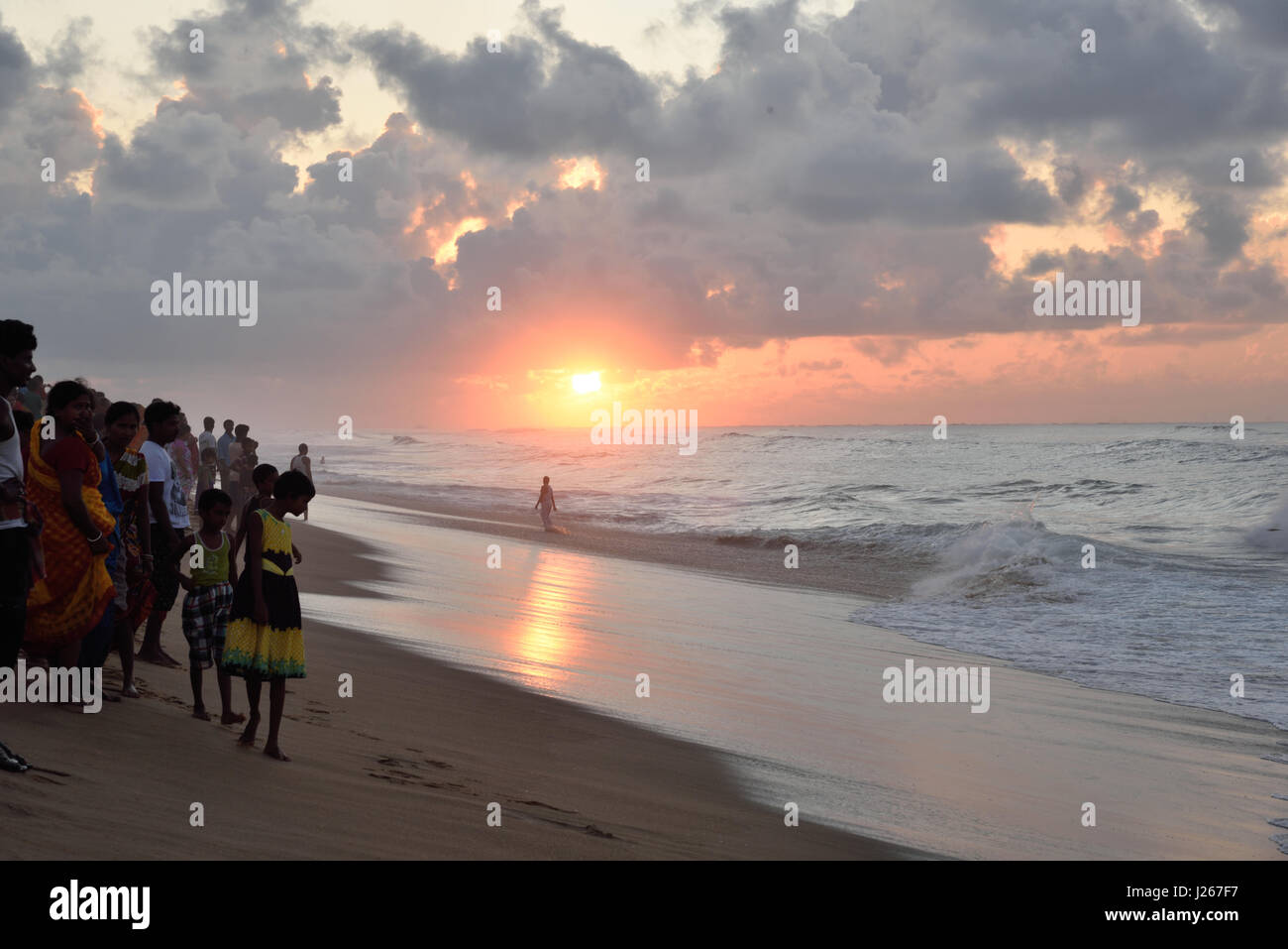 Puri beach sunrise hi-res stock photography and images - Alamy