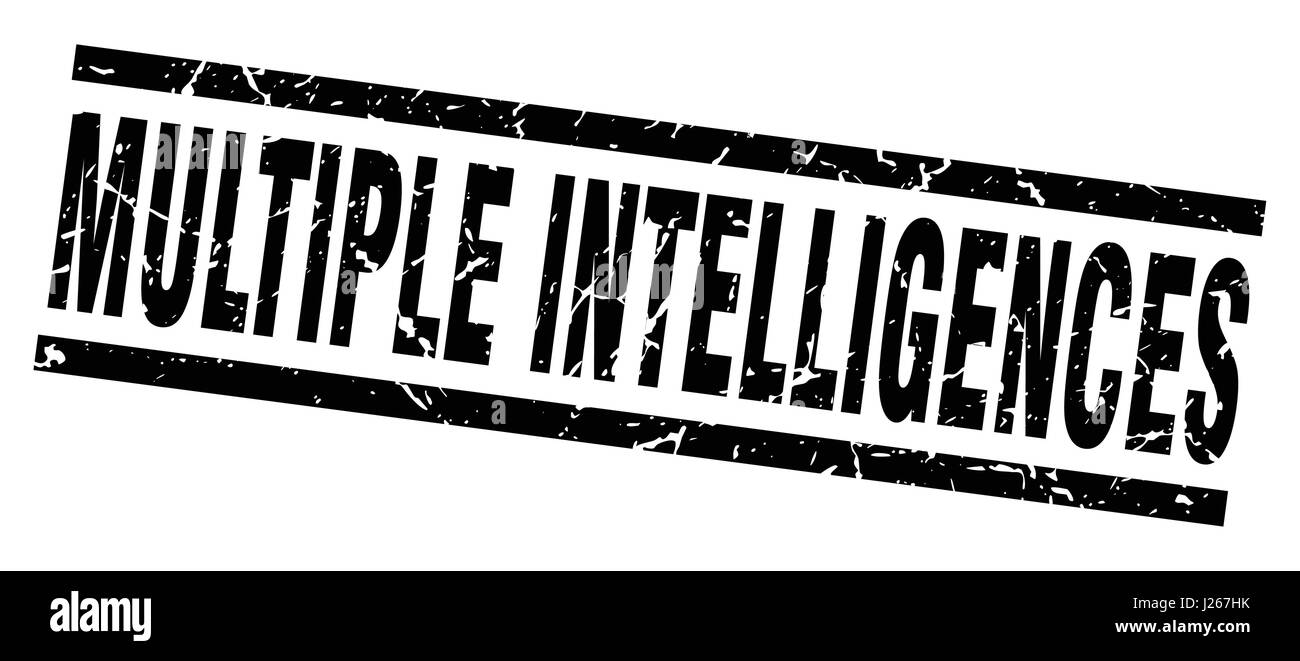 square grunge black multiple intelligences stamp Stock Vector Image ...