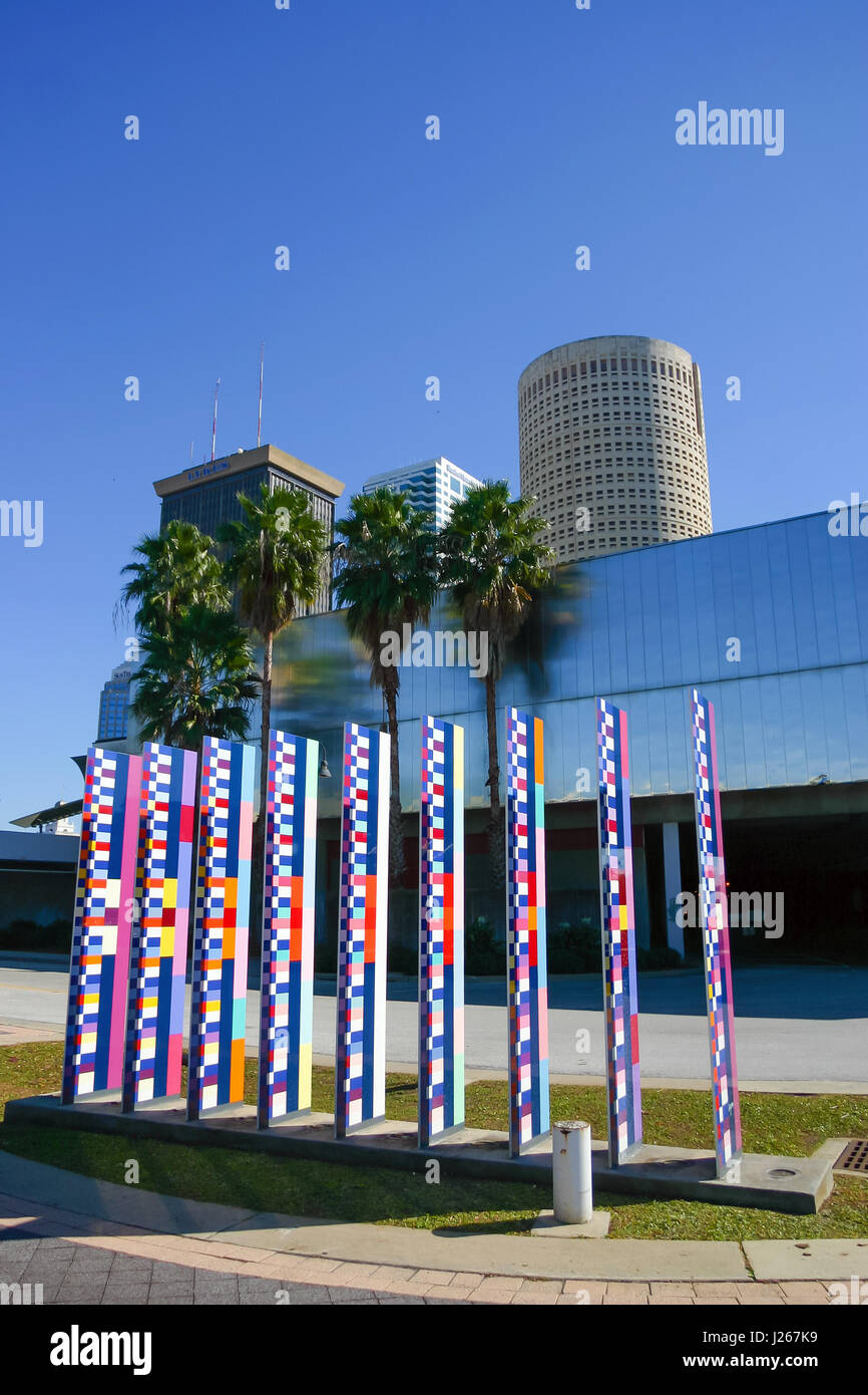 TAMPA, FLORIDA/USA - DECEMBER 06, 2003: Tampa skyline buildings of the ...
