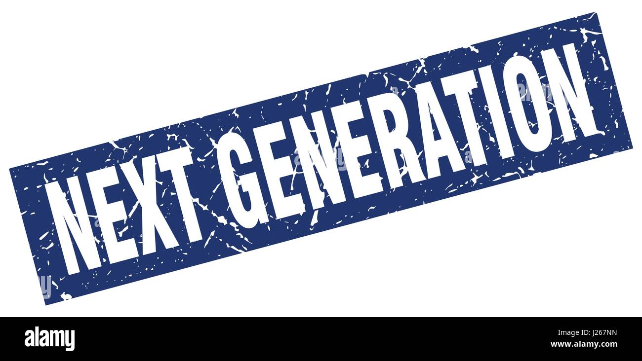 square grunge blue next generation stamp Stock Vector Image & Art - Alamy