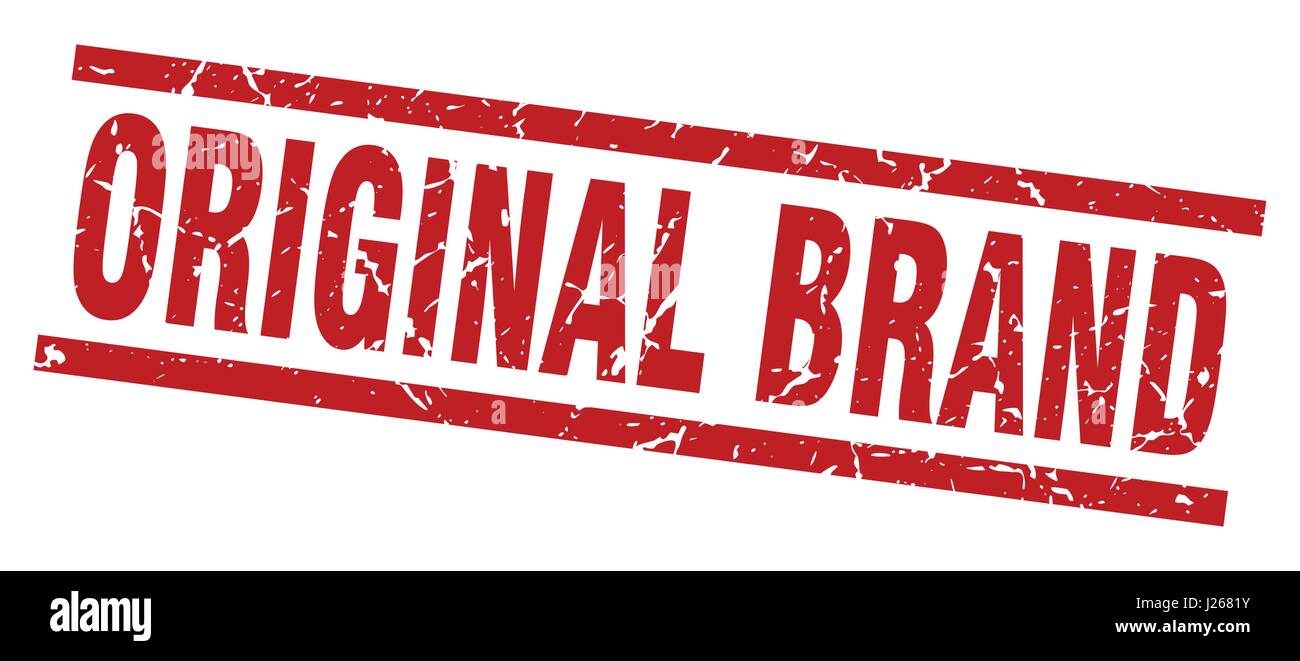 square grunge red original brand stamp Stock Vector Image & Art - Alamy