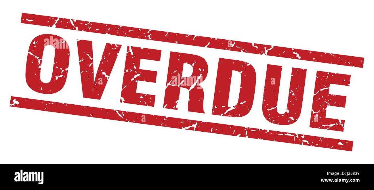 square grunge red overdue stamp Stock Vector Image & Art - Alamy