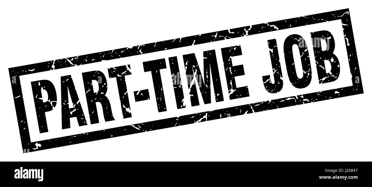 square grunge black part-time job stamp Stock Vector Image & Art - Alamy