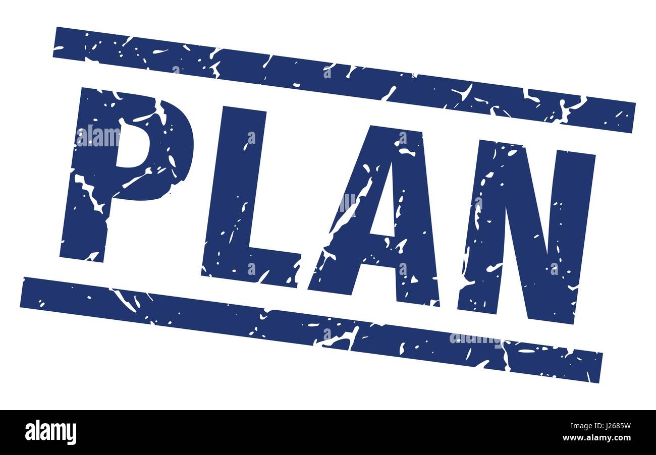 square grunge blue plan stamp Stock Vector Image & Art - Alamy