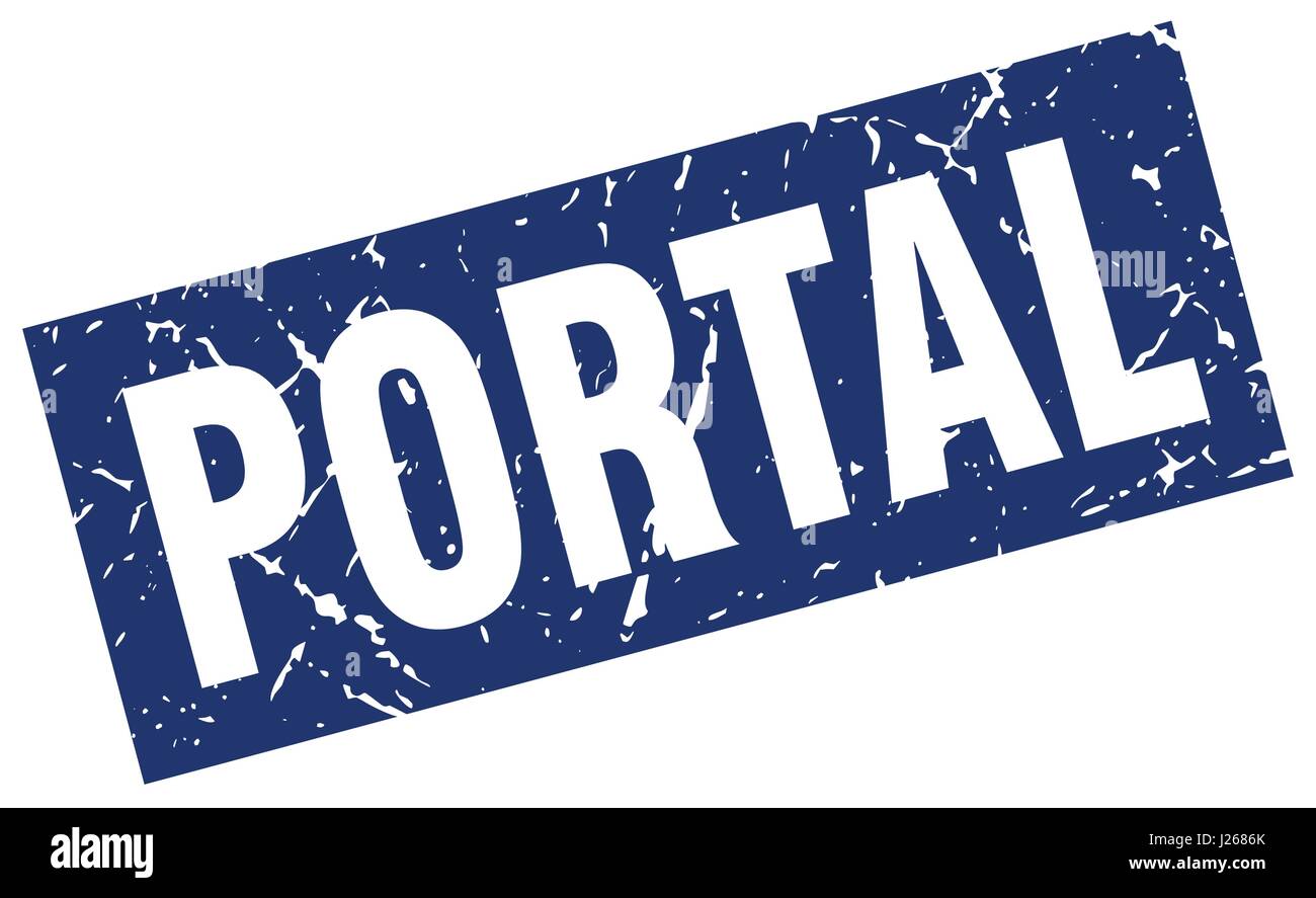 square grunge blue portal stamp Stock Vector Image & Art - Alamy