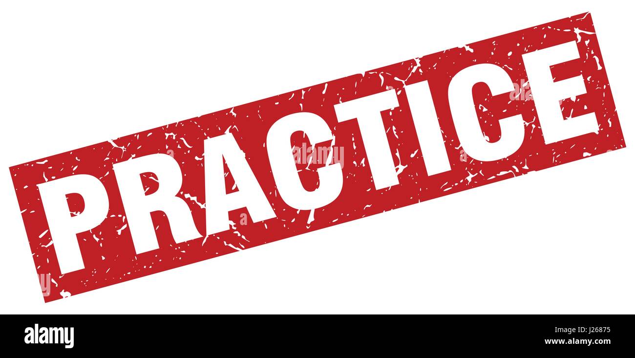 square grunge red practice stamp Stock Vector Image & Art - Alamy