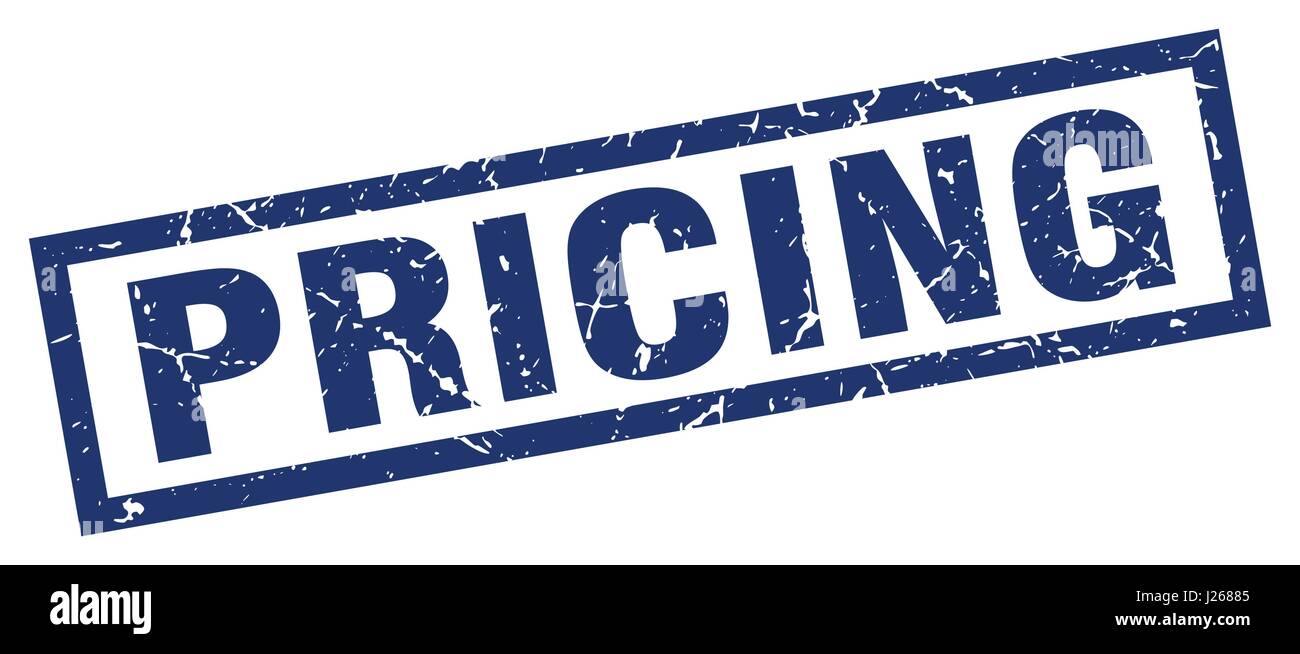 square grunge blue pricing stamp Stock Vector Image & Art - Alamy